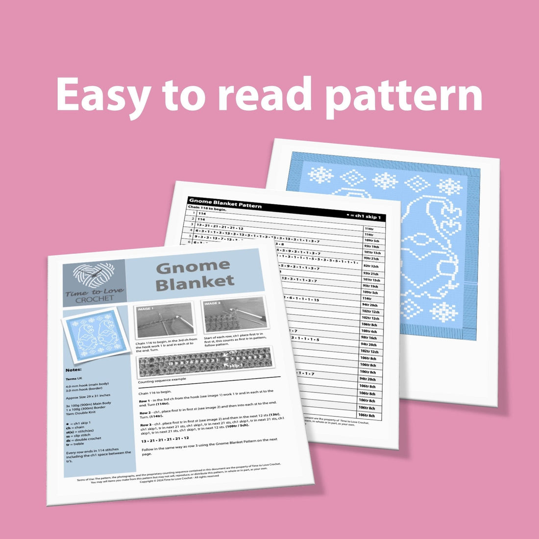 Gnome Blanket Crochet Pattern – Time to Love Crochet